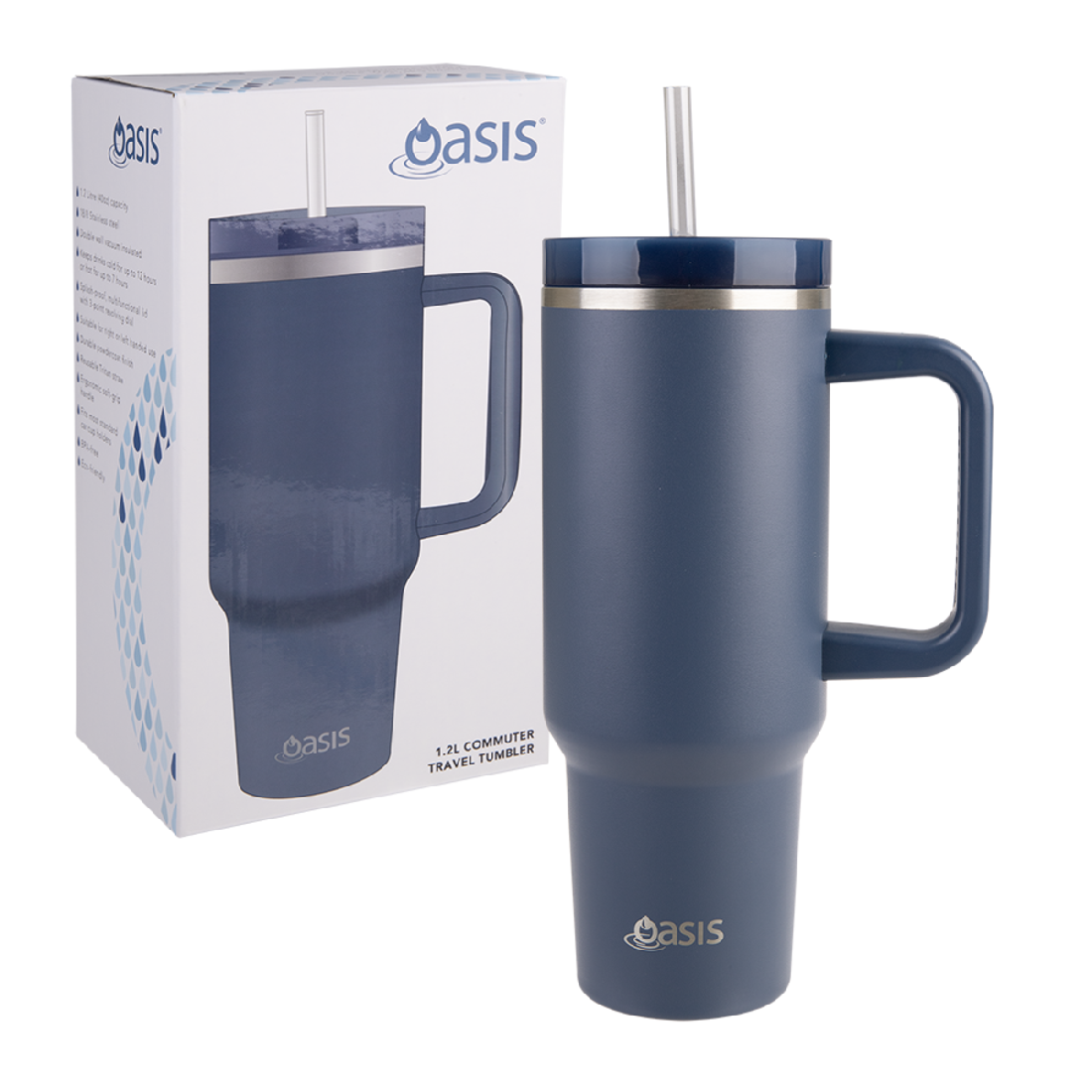 OASIS COMMUTER TRAVEL TUMBLER 1.2LT INDIGO – The Pepperpot Bendigo